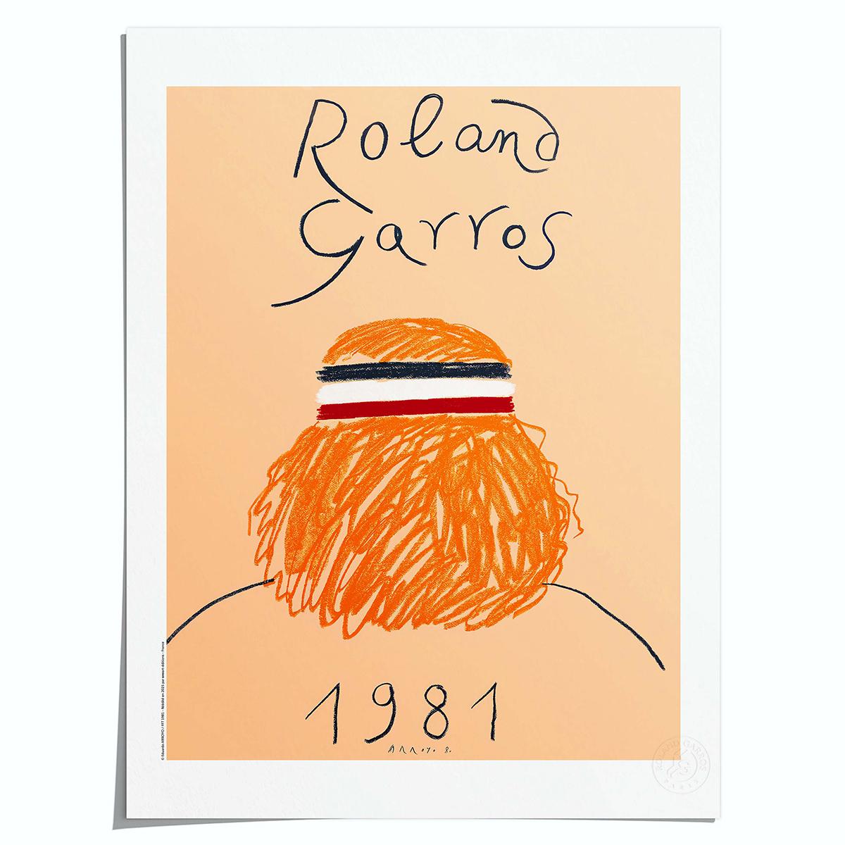 Oneart x Roland-Garros RG 1981 Poster50x70 cm in tub - Clay | Roland-Garros Store