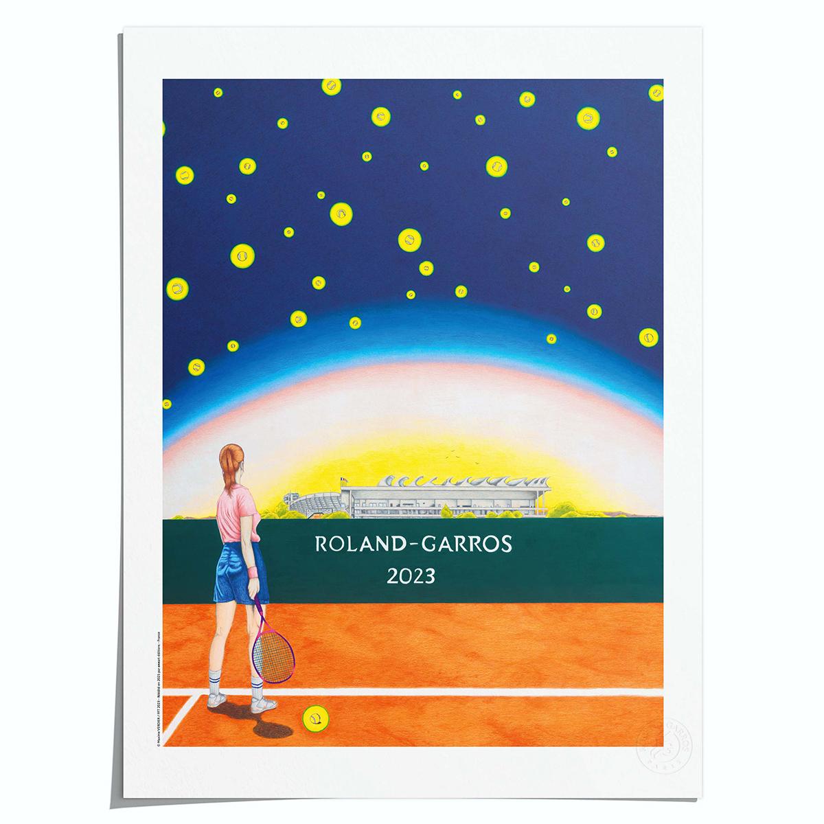 Oneart x Roland-Garros RG 2023 Poster50x70 cm in tub - Clay | Roland-Garros Store