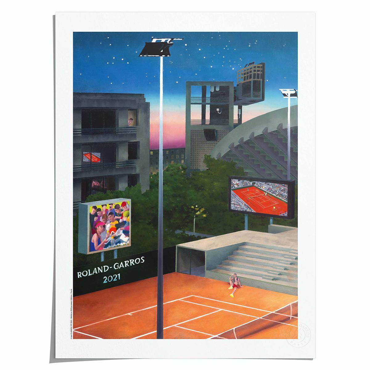 Oneart x Roland-Garros RG 2021 Poster50x70 cm in tub - Clay | Roland-Garros Store