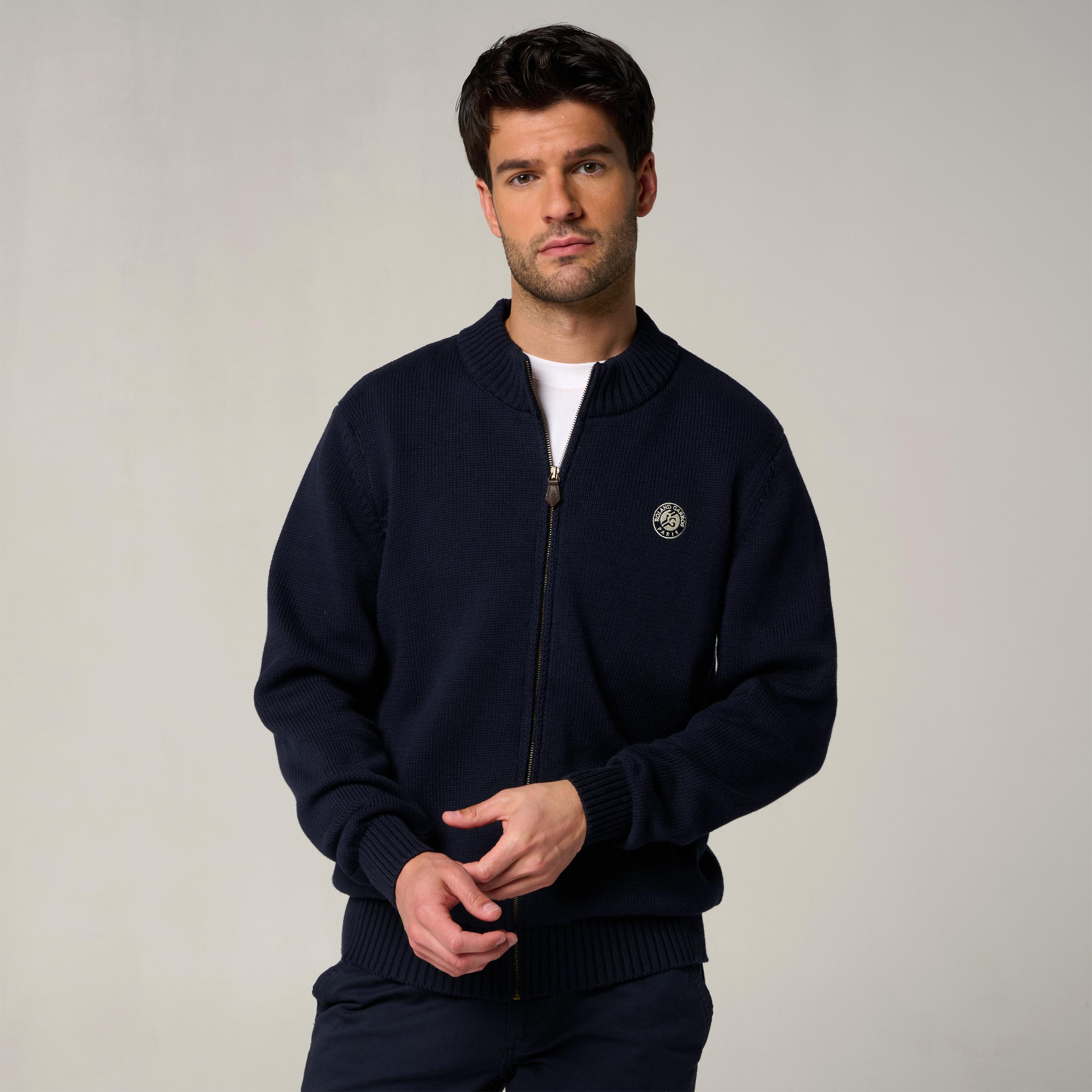 Roland-Garros Heritage Man Sweater - Navy blue | Roland-Garros Store