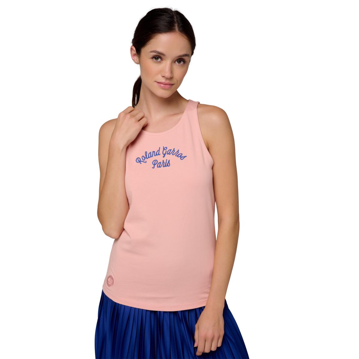 Débardeur Stripes Femme - Rose | Roland-Garros Boutique