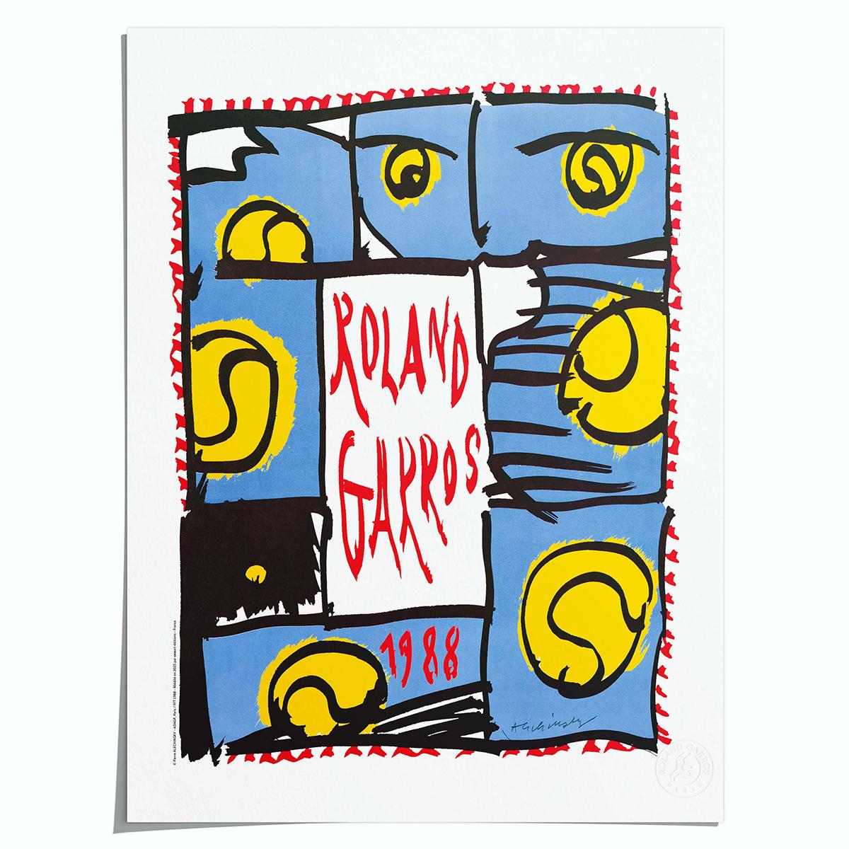 Oneart x Roland-Garros RG 1988 Poster50x70 cm in tub - Clay | Roland-Garros Store