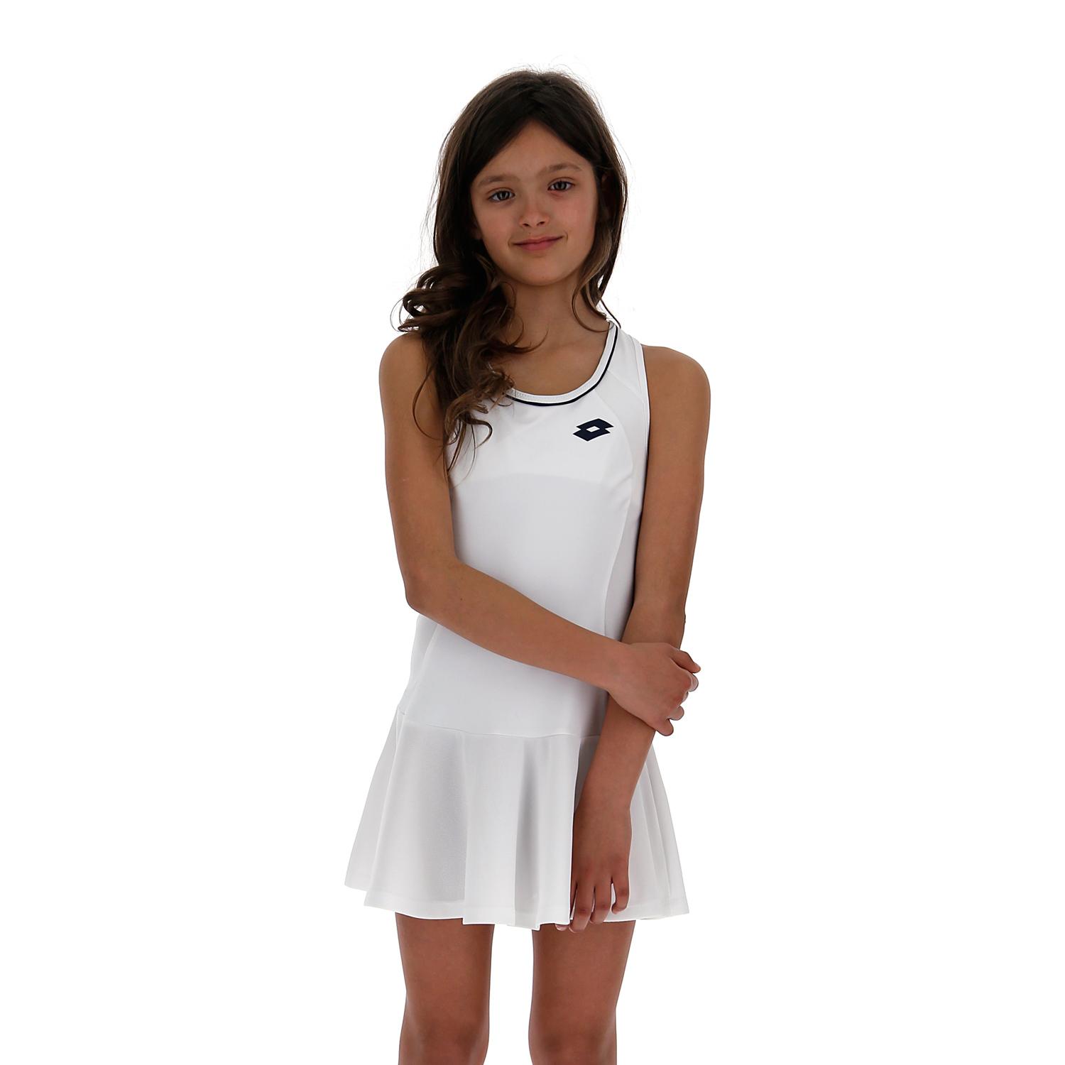 Robe tennis team Lotto fille - blanc | Roland-Garros Boutique