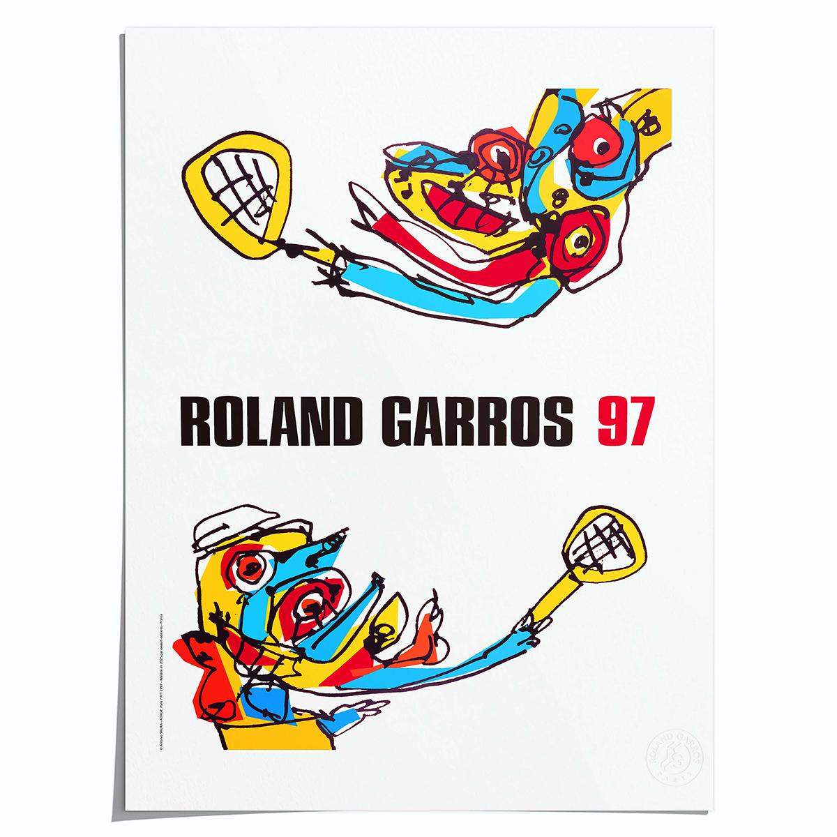 Oneart x Roland-Garros RG 1997 Poster50x70 cm in tub - Clay | Roland-Garros Store
