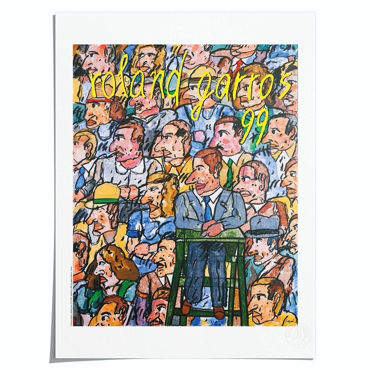 Oneart x Roland-Garros RG 1999 Poster50x70 cm in tub - Clay | Roland-Garros Store