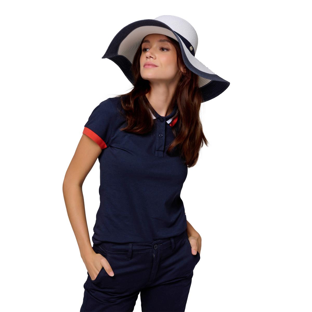 Roland-Garros woman's tricolor paper wide-brimmed hat - White | Roland ...