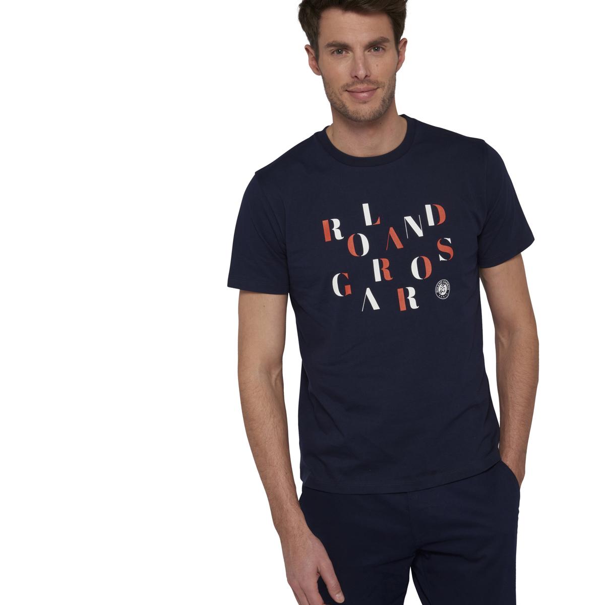 Roland-Garros letters man t-shirt - navy | Roland-Garros Store
