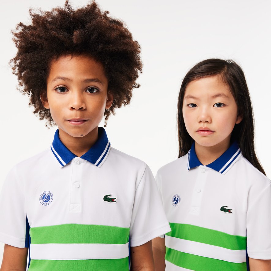 Polo Performance enfant Lacoste x Roland Garros Blanc Roland Garros Boutique